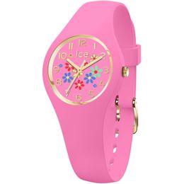 Ice Watch Quarzuhr ICE-WATCH "ICE flower - Pinky bloom Extra small 3H, 021731" Armbanduhren rosa (pink) Kinder Armbanduhr, Kinderuhr, Mädchenuhr, Blumen, Silikonarmband