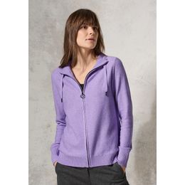 Cardigan Cecil Gr. L (42), lila (lilac melange) Damen Strickjacken im angenehmen Materialmix