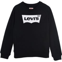 Sweatshirt LEVI'S KIDS "BATWING CREWNECK SWEATSHIRT" Gr. 12 (152), schwarz, Mädchen, Sweatware, Obermaterial: 55% Baumwolle, 45% Polyester, Sweatshirts, for GIRLS