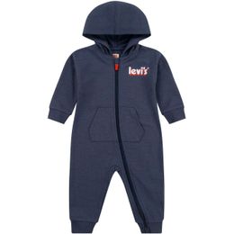 Overall LEVI'S KIDS "POSTER LOGO PLAY ALL DAY" Gr. 18M (86), N-Gr, estate blue heather Baby Overalls UNISEX