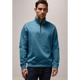 Sweatshirt Street One MEN Gr. L (42), digital blau Herren Sweatshirts im soften Baumwoll-Mix