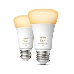 Philips Hue White Ambiance E27 Doppelpack 1100lm - Weiß