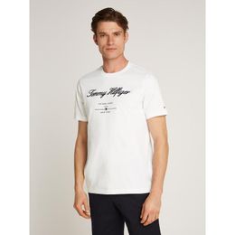 Tommy Hilfiger T-Shirt »SCRIPT LOGO TEE« mit aufgesticktem Logo White L L T-Shirt von Tommy Hilfiger