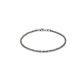 ZEEme Collier-Set »Silber 925 poliert Königskette 2, 2mm breit« weiß 19cm Edles Armband aus poliertem 925 Sterling Silber