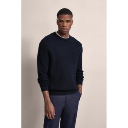 Bugatti Strickpullover mit Geflechtstruktur marine S S Waschbar bei 30 Grad