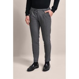 Bugatti Bundfaltenhose mit Modern-Flanell-Soft-Touch dunkelgrau 33 - Länge 34 Länge 34 33 Waschbar bei 30 Grad