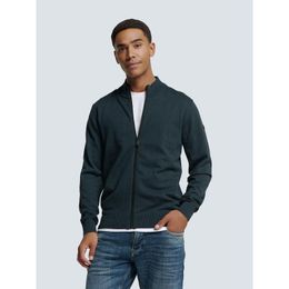 NO EXCESS Herren NO EXCESS Rundhalspullover &raquo; Zweifarbige Strickjacke von Timeless Basics&laquo; blau M