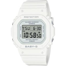 CASIO Baby-G Chronograph Quarzuhr, Armbanduhr, Damenuhr, automatischer Kalender, digital, Timer weiß Formschöner Chronograph für Damen