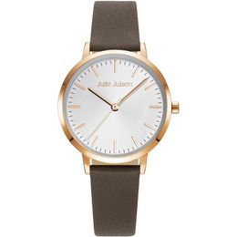JULIE JULSEN Quarzuhr &raquo;Basic Line Ros&eacute; Mocca, JJW1027RGL-11&laquo; Armbanduhr, Damenuhr, Mineralglas dunkelbraun Ansprechende Armbanduhr f&uuml;r Damen