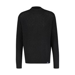 Lerros Strickpullover &raquo;Cable-Strickpullover mit Turtleneck&laquo; BLACK L L Strickpullover in weicher Struktur-Haptik