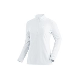 Maier Sports Fleecepullover &raquo;Denise HZ W&laquo;, Damen Midlayer, pflegeleichtes Half-Zip Fleece wei&szlig; 36 36 W&auml;rmender Rollkragen-Pullover f&uuml;r...
