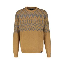Lerros Strickpullover &raquo;&laquo; BOLD CAMEL M M Modisches Jacquardmuster, skandinavischer Look