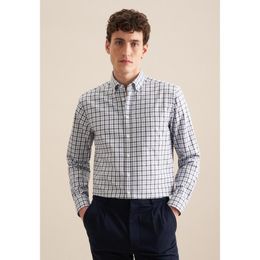 Seidensticker Flanellhemd »Comfort« Comfort Langarm Button-Down-Kragen Karo dunkelblau 4XL50 - normale Ärmellängen normale Ärmellängen 4XL50...