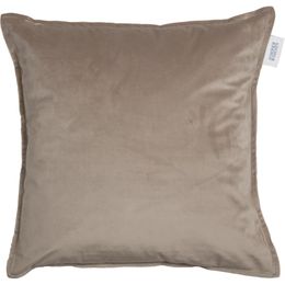 Sch&ouml;ner Wohnen Kollektion SCH&Ouml;NER WOHNEN-KOLLEKTION Dekokissen &raquo;Dolce&laquo; Samtnachbildung mit Stehsaum sand + unifarben Obermaterial: 71% Polyester, 29% Baumwolle B/L: 45 cm x...