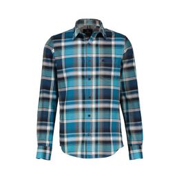 Lerros Karohemd »Herrenhemd in Karo-Flanellqualität« MINERAL BLUE 5XL - extraweit extraweit 5XL Großes, kerniges Karomuster