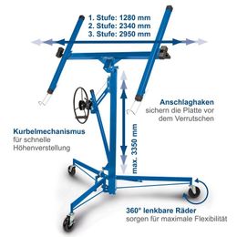 Scheppach Plattenheber &raquo;&raquo;TBL400&laquo;&laquo; blau Geeignet f&uuml;r Platten mit einer maximalen Gr&ouml;&szlig;e von 1220 x 4880 mm