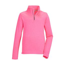 Killtec Langarmshirt »KSW 189 GRLS LS SHRT« neonpink 116 116 Kids Funktionsshirt mit Stehkragen