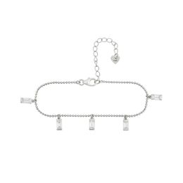 CAI CAÏ Armband »925/- Sterling Silber rhodiniert Anhänger Zirkonia Baguette« weiß + weiß 15+4cm Armband mit Zirkonia Baguette Anhängern