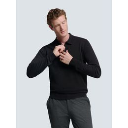 NO EXCESS Rundhalspullover »Polo-Pullover mit halbem Reißverschluss« schwarz S S Pullover mit Reißverschluss