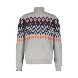 Lerros Strickpullover »Troyer in Norweger-Design« PLATINUM GREY MELANGE 3XL 3XL Strickpullover in skandinavischem Design