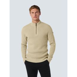 NO EXCESS Rollkragenpullover &raquo;Jacquard-Pullover mit halbem Rei&szlig;verschluss&laquo; dunkelbeige M M Hochwertiger Jacquard-Strick