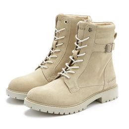 ELBSAND Stiefelette Schnürboots, Reißverschlussstiefel, Biker Boots, Leder beige 42 42 Modische Schnürboots aus hochwertigem Veloursleder