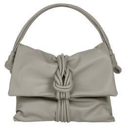 Samantha Look Henkeltasche echt Leder, Made in Italy grau