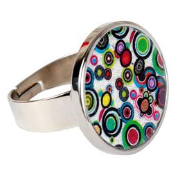 DeMarie Fingerring &raquo;Edelstahl mit Silber-/Goldeinlage&laquo; mehrfarbig 020 (63,7) Eleganter Edelstahlschmuck mit kleinen Kunstwerken