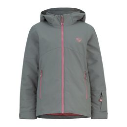 Ziener Skijacke &raquo;AMAJA&laquo; graugr&uuml;n 104 104 funktionelle, wattierte Skijacke f&uuml;r M&auml;dchen (PFC-frei)