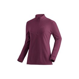 Maier Sports Fleecepullover &raquo;Denise HZ W&laquo;, Damen Midlayer, pflegeleichtes Half-Zip Fleece magenta 40 40 W&auml;rmender Rollkragen-Pullover f&uuml;r...