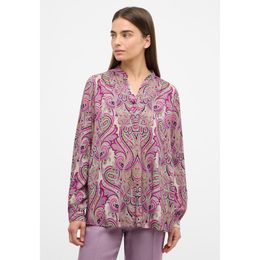 Eterna Longbluse &raquo;LOOSE FIT&laquo; mehrfarbig 44 44 Stehkragen mit V-Ausschnitt