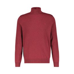 Lerros Rollkragenpullover &raquo;Rollkragen-Strickpullover&laquo; RUBY RED MELANGE M M Sportive Optik Dank unterschiedlicher Strickstrukturen