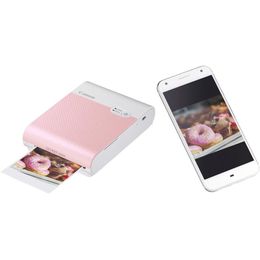 Canon Fotodrucker »SELPHY Square QX10« pink Druck über die SELPHY Photo Layout App/ Aufladung über USB