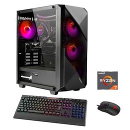 Hyrican Gaming-PC »Striker 7161« DDR5, PCIe SSD Gen4, Windows 11 schwarz WLAN AC, ARGB-Beleuchtung Front, 1x PS/2, 1x USB3.2 Gen1 Type-C, 1x USB3.2...