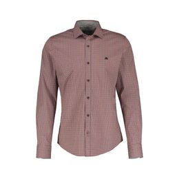 Lerros Langarmhemd »Herren Langarmhemd in Poplin-Stretchqualität« LIGHT GARNET RED XXL - Normalgrößen Normalgrößen XXL Geometrischer Minimalprint