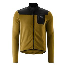 Gonso Herren Radtrikot &raquo;Adventure Jersey Fleece M&laquo; Herren Fahrradtrikot langarm, weiches Fleece-Material, Full-Zip Trikot gelb M