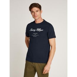 Tommy Hilfiger T-Shirt »SCRIPT LOGO TEE« mit aufgesticktem Logo Desert Sky 3XL 3XL T-Shirt von Tommy Hilfiger
