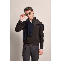 Bugatti V-Ausschnitt-Pullover mit V-Ausschnitt braun M M Waschbar bei 30 Grad