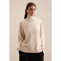Seidensticker Strickpullover &raquo;Schwarze Rose&laquo; Langarm Rollkragen Uni natur XL XL Passform: Oversized