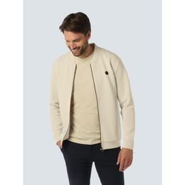 NO EXCESS Sweater &raquo;Stylische Weste mit Bomberkragen und Piqu&eacute;-Material&laquo; dunkelbeige S S Weicher Stoff: F&uuml;r ultimativen Komfort