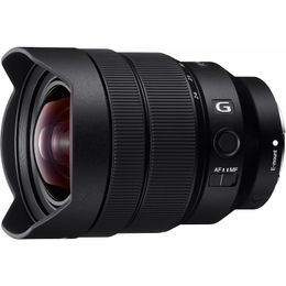 Sony Objektiv »SEL-1224G E-Mount Ultra-Weitwinkel G« E 12-24mm F4, OSS, APS-C schwarz Gegenlichtblende und Objektivdeckel inbegriffen