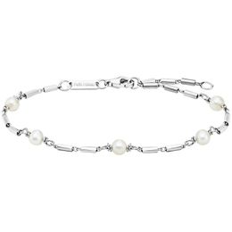 JULIE JULSEN Armband »925/- Sterling Silber rhodiniert Süßwasserperlen« weiß 19cm Zartes Armband aus 925/- Sterling Silber rhodiniert