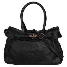 Samantha Look Shopper echt Leder, Made in Italy schwarz