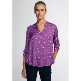 Eterna Longbluse &raquo;LOOSE FIT&laquo; violett 44 44 Viskose Satin
