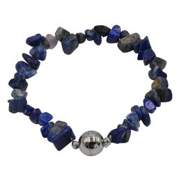 Steuer Armband »Splitter- Lapislazuli blau« blau 19cm Blaues Armband aus echtem Lapislazuli