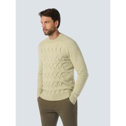 NO EXCESS Rundhalspullover &raquo;Jacquard-Pullover mit Wolle&laquo; dunkelbeige M M Bequemer Herrenstrickpullover