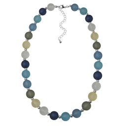 Steuer Collierkettchen »Kunststoffkugeln in blau-grün-weiß-gelb« mehrfarbig 58cm Tolles Collier aus Pastellkugeln in blau, grün, gelb und weiß