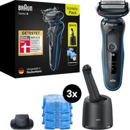 Braun Elektrorasierer »Series 5 50-B7200cc« Reinigungsstation Wet & Dry, mit gratis Reinigungsstation blau Zusätze: Inklusive Reinigungsstation...