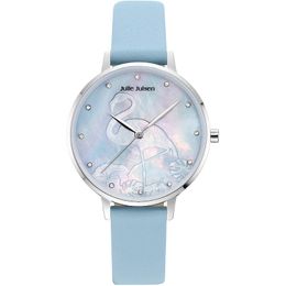 JULIE JULSEN Quarzuhr »Flamingo Blue, JJW1006SL-01« Armbanduhr, Damenuhr, gehärtetes Mineralglas blau Verführerische Damenarmbanduhr