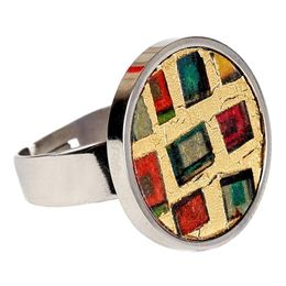DeMarie Fingerring &raquo;Edelstahl mit Silber-/Goldeinlage&laquo; mehrfarbig 020 (63,7) Eleganter Edelstahlschmuck mit kleinen Kunstwerken